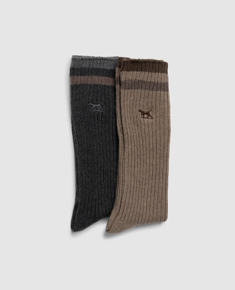 Double Barrel Men's Socks | Black Brown | Rodd & Gunn NZ