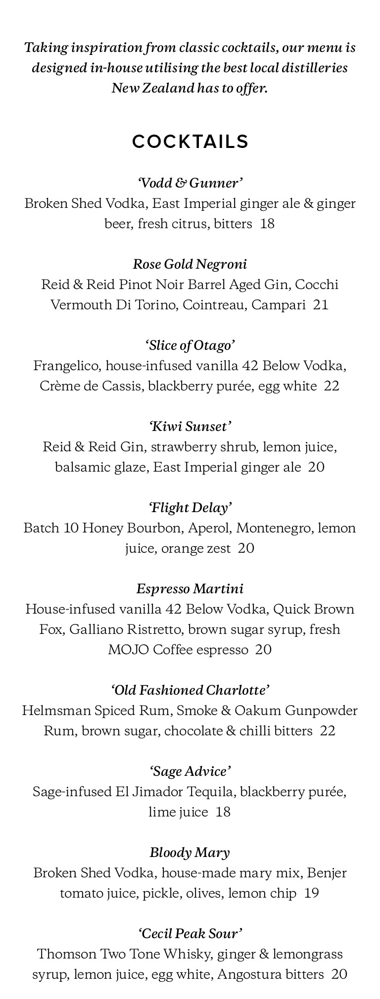 The Lodge Bar | Drink | Rodd & Gunn