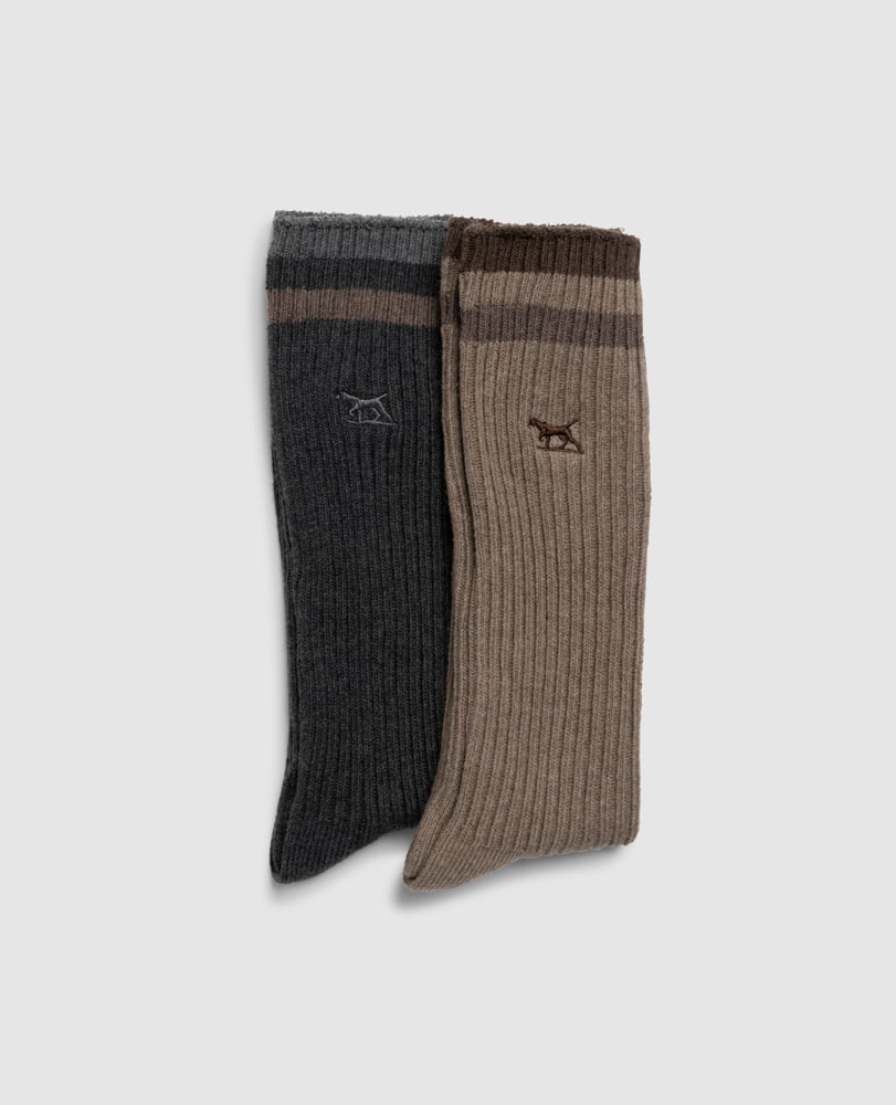 Double Barrel Men's Socks | Black Brown | Rodd & Gunn NZ