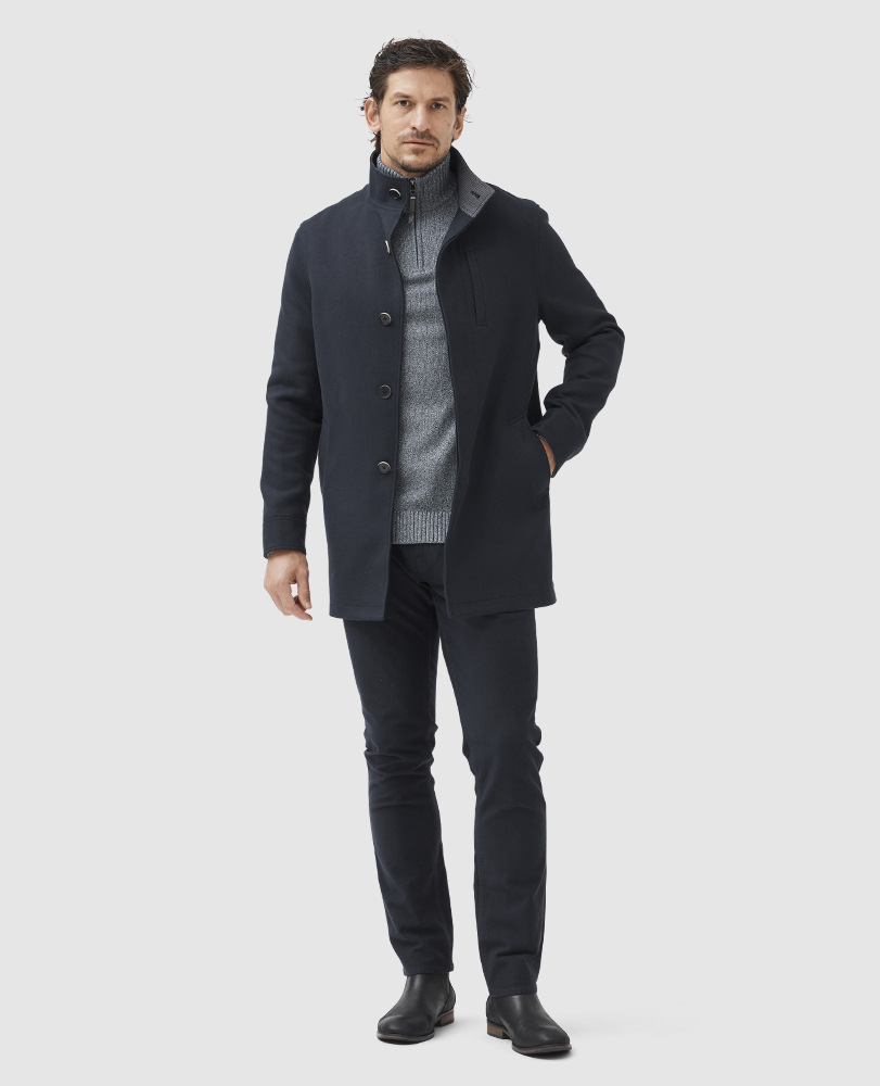 Murrays Bay Coat | Oxford Blue | Rodd & Gunn US