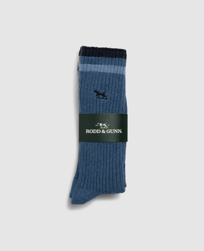 Double Barrel Socks | Grey Blue | Rodd & Gunn AU