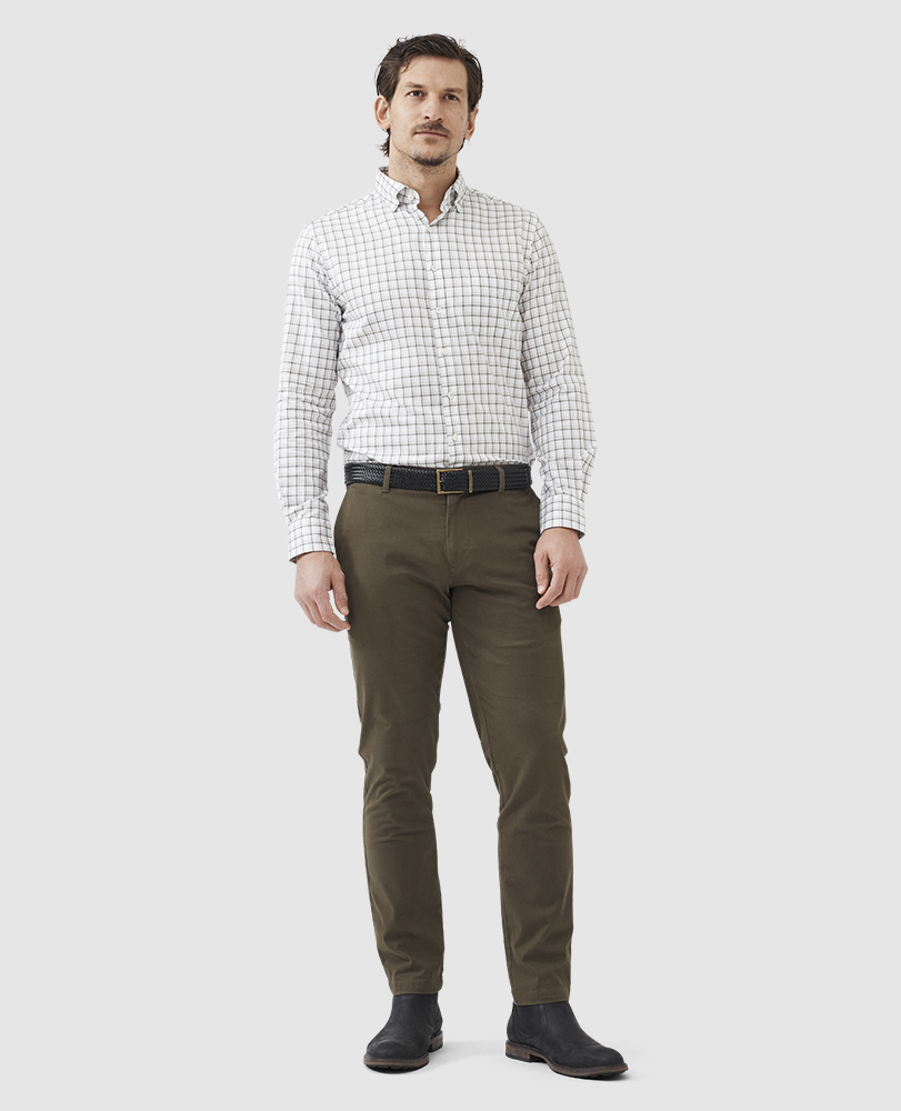 Edgars Road Pants | Regular Leg in Forest | Rodd & Gunn AU