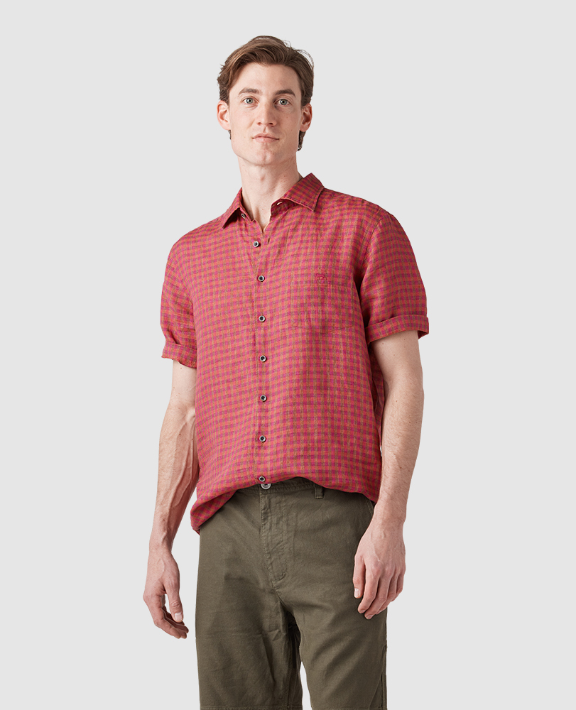 Double Hill in Flamingo | Men's Shirts | Rodd & Gunn AU